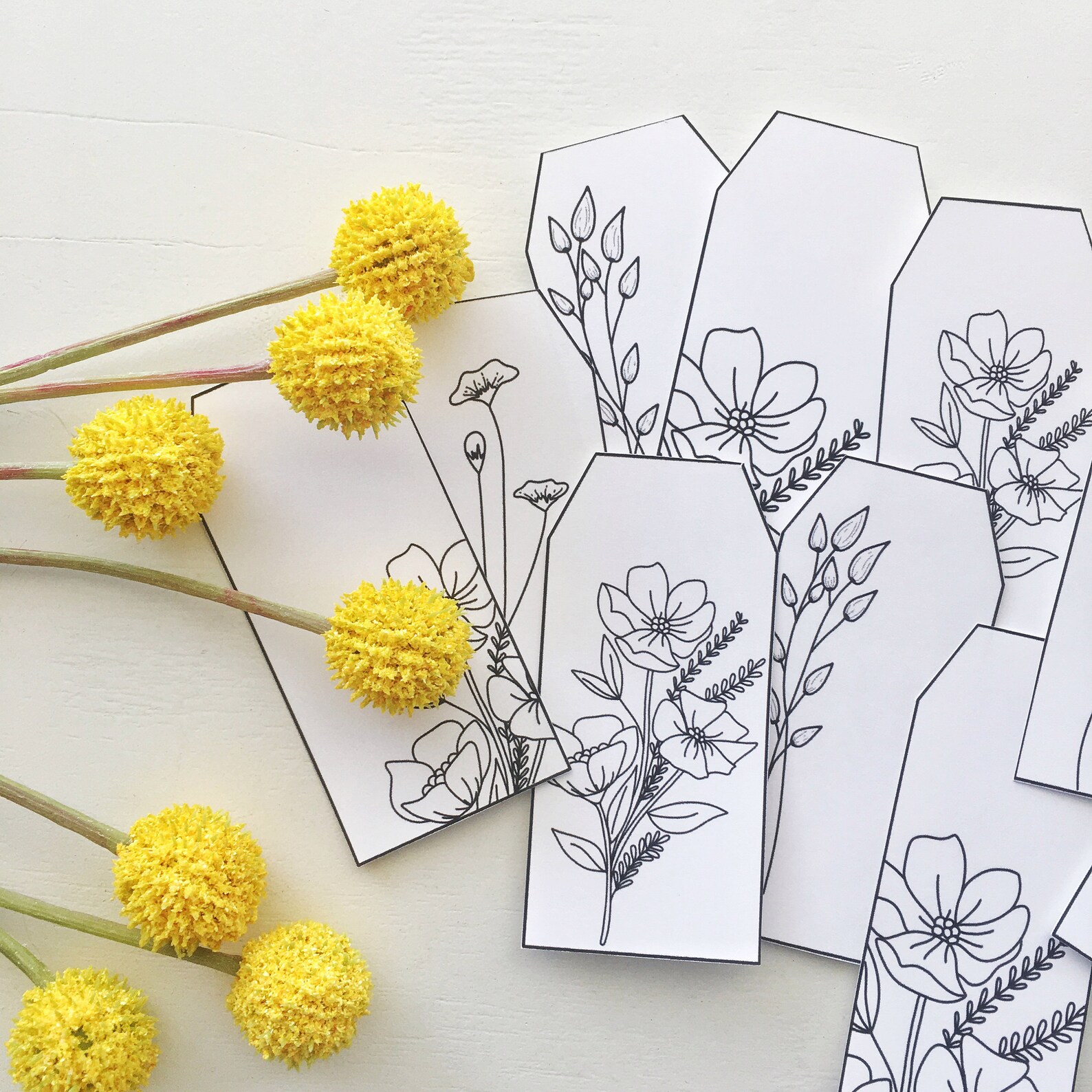 Flower Tags Digital Download 8.5x11 Printable | Etsy