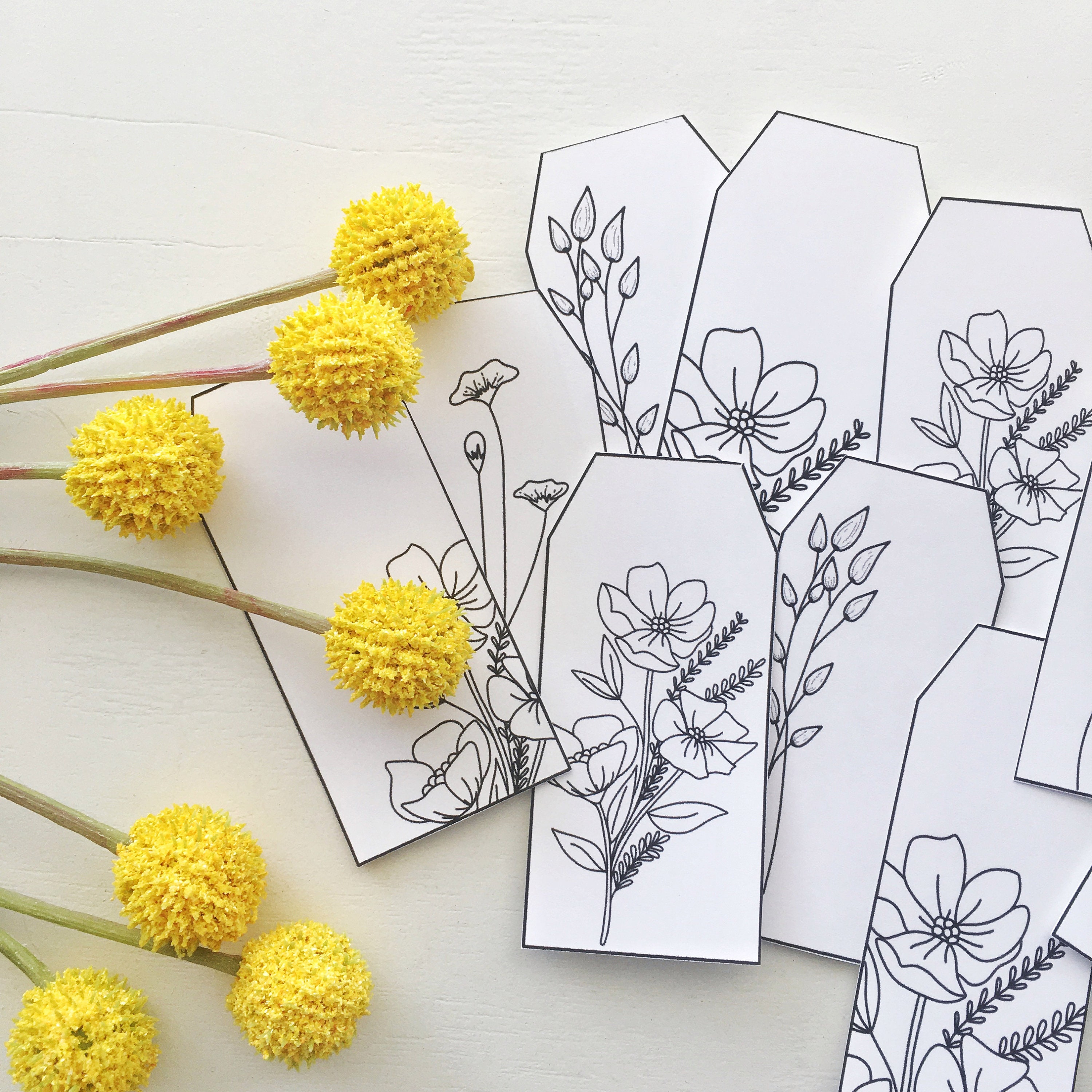 Flower Tags Digital Download 8.5x11 Printable | Etsy