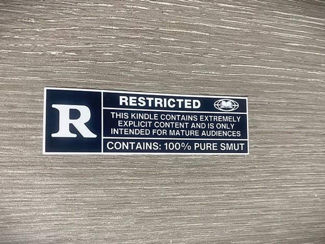 Rated R, This Kindle Contains Smut Sticker - Etsy