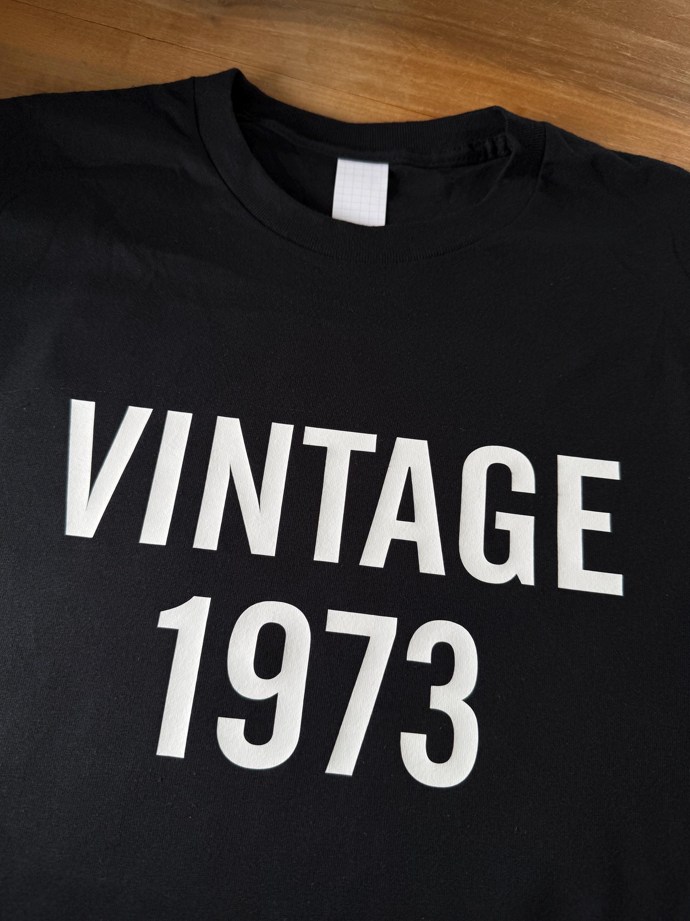 1973 Birthday Shirt: Vintage 1973 T-shirt Funny Birthday Gift Tee Shirt ...