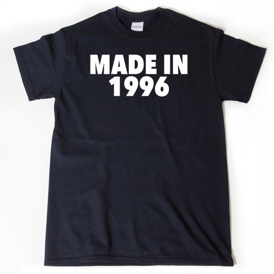 1996 Birthday Shirt, Made in 1996 T-shirt, Funny 28th Birthday, Retro ...