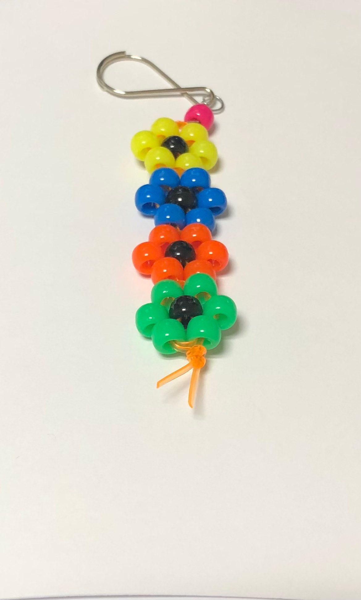 Daisy Chain Keychain, Flower Keychain, Colorful Flower Keychain ...