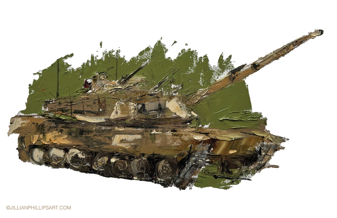 Abrams Tank PRINT of Original Oil Painting, Military Tank, Army Tank ...
