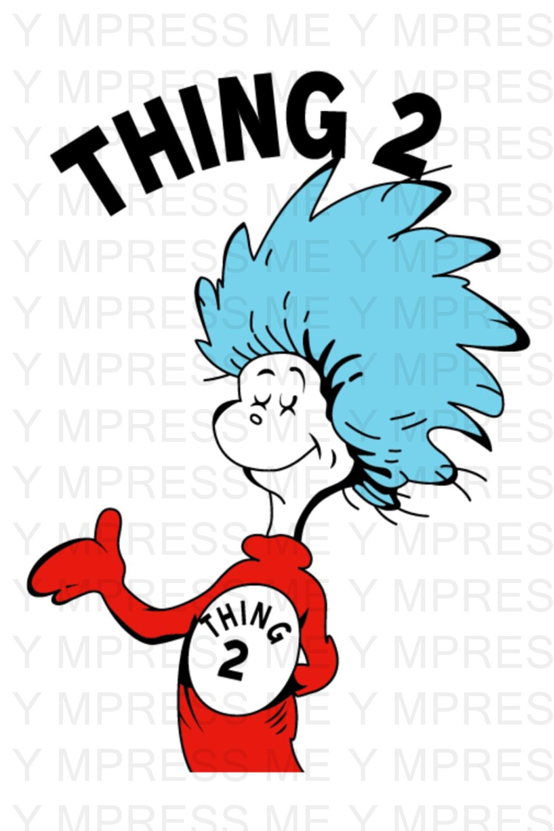 Thing 2 SVG Download - Etsy