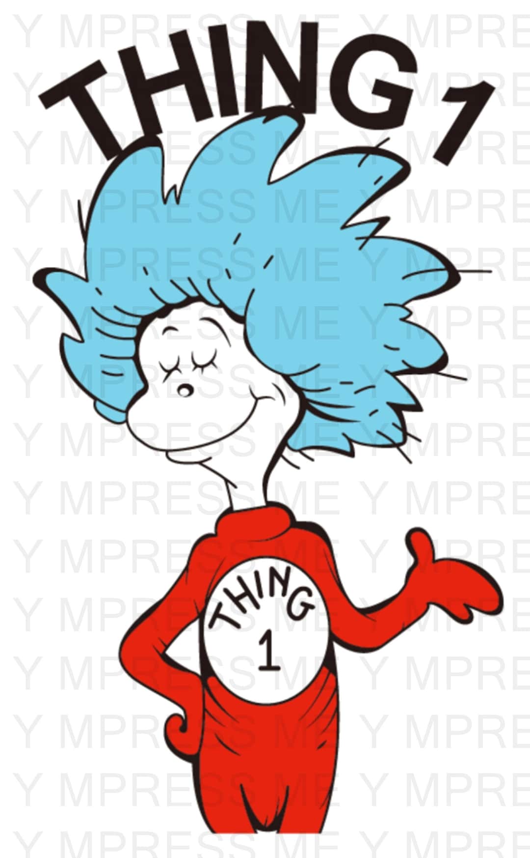 Thing 1 SVG Download - Etsy