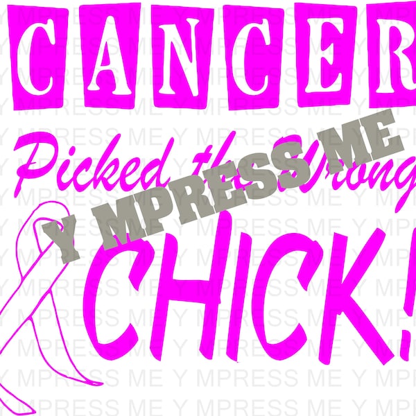 Hey Cancer You Picked the Wrong Svg - Etsy