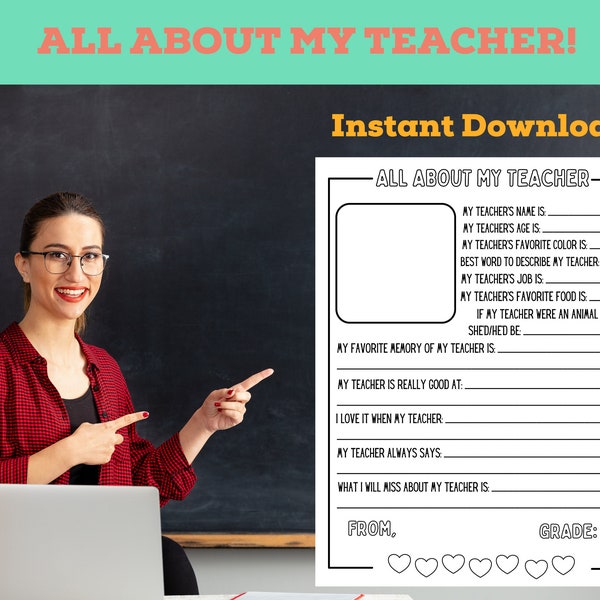 Teacher Survey From Student - Etsy
