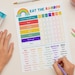 Eat the Rainbow Weekly Chart Printable Healthy Eating Tracker for Kids ...