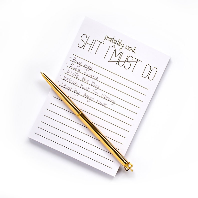Notepad To Do List Funny To Do List Notepads Jotter Etsy