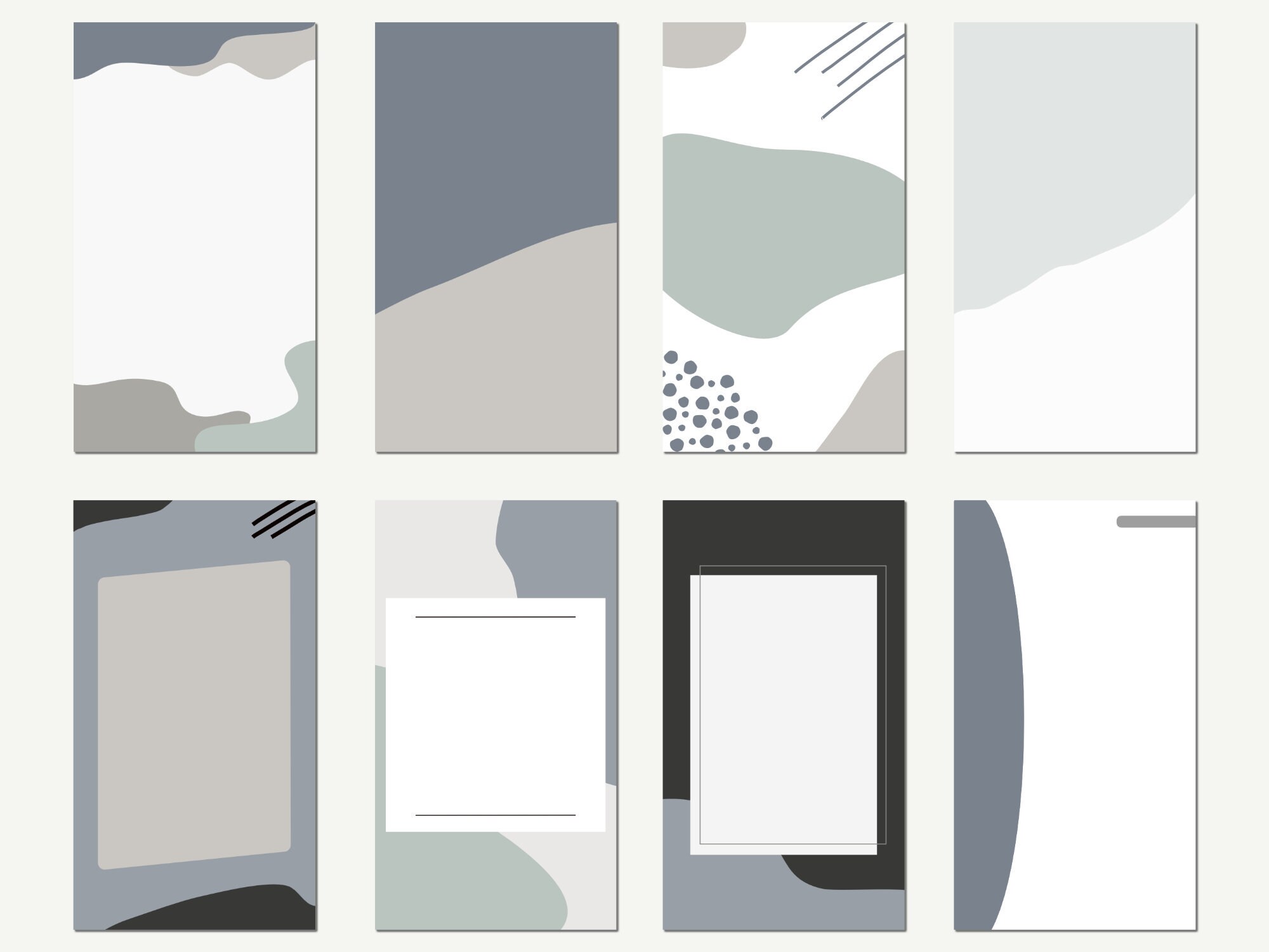 8 Instagram Story Backgrounds, Instagram Templates, Blank Insta ...