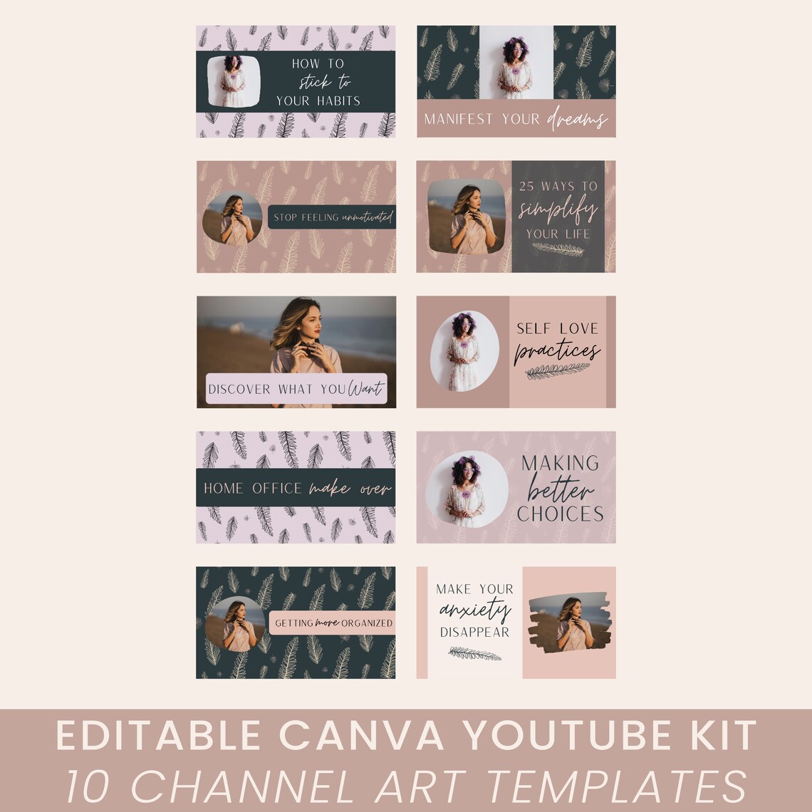 Youtube Channel Art Templates With Canva - Stickers and Patterns for ...