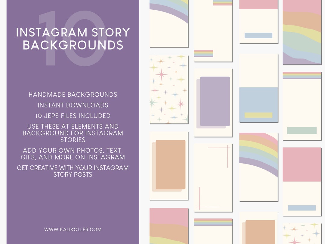 10 Instagram Story Backgrounds, Instagram Templates, Blank Insta ...