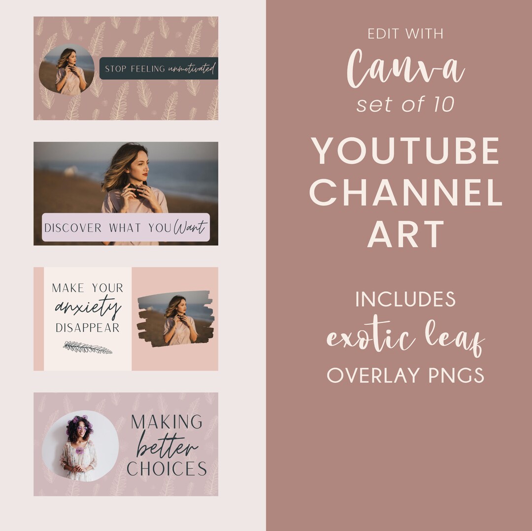 Youtube Channel Art Templates With Canva - Stickers and Patterns for ...