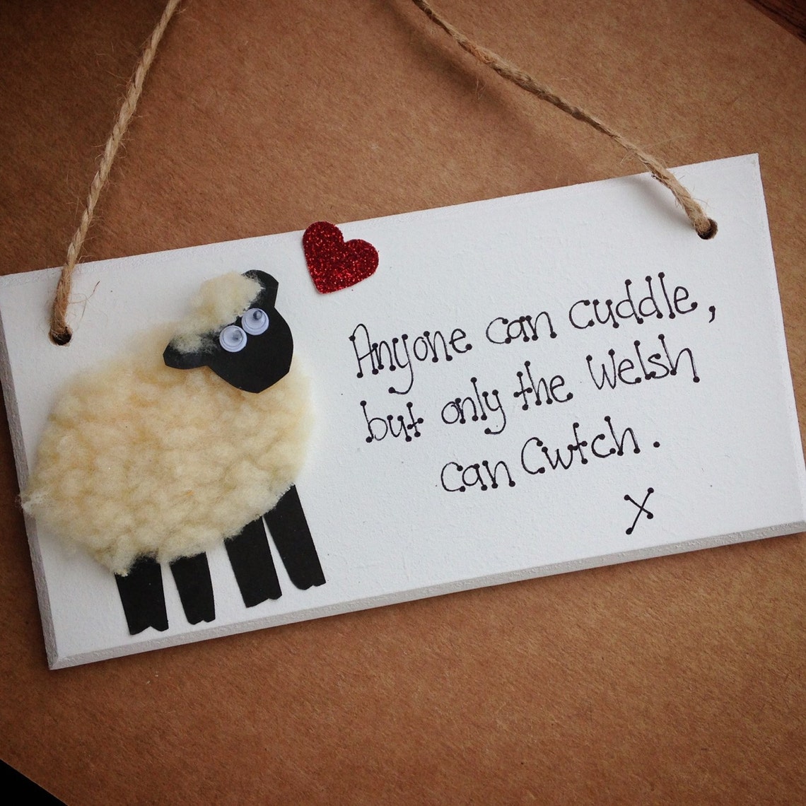 Handcrafted Wooden Sheep Sign Plaque Gift Cwtch Welsh Gift - Etsy UK