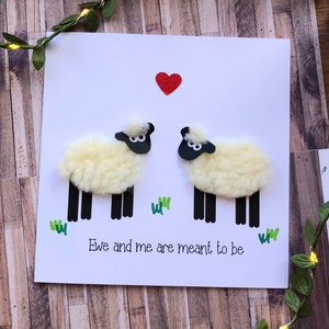 Personalised Sheep Valentines Day Card for Husband Wife Fiancé ...