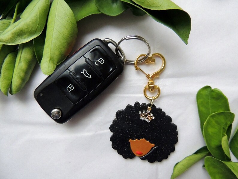 Black Girl Key Chain Black Queen Key Chain Keisha | Etsy