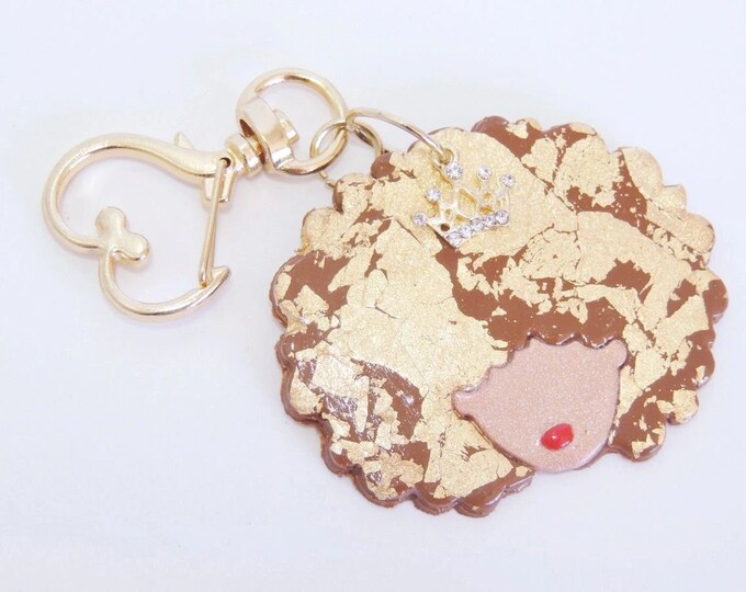 Afrocentric Keychain Black Queen Keychain Keisha - Etsy
