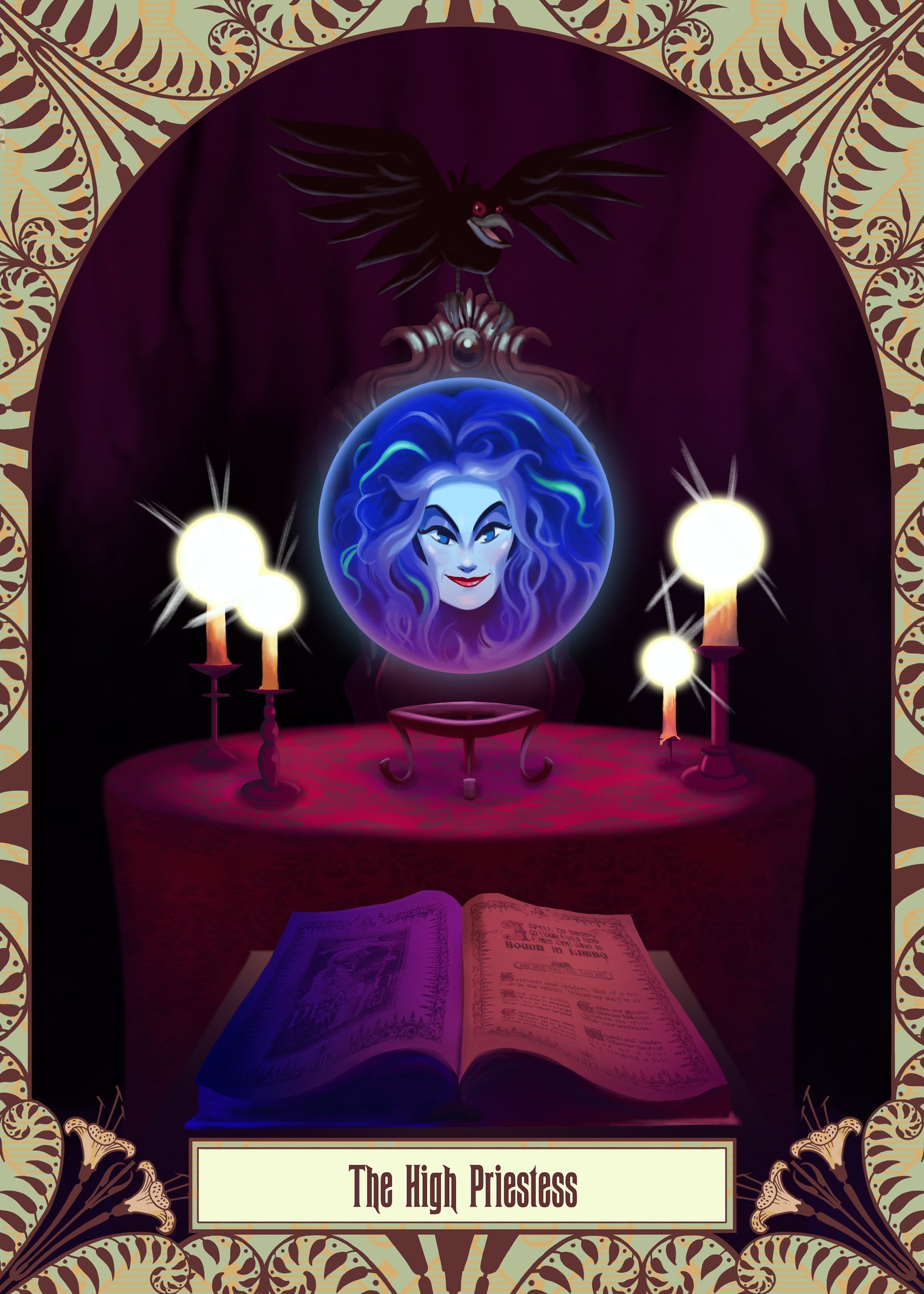 5x7 HAUNTED MANSION TAROT Card 1-10art Painting Print | Etsy