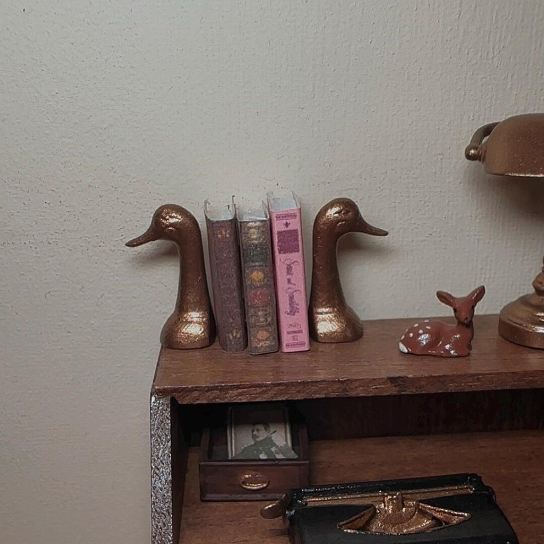 Miniature Dollhouse Goose Geese Duck Bookends - Etsy