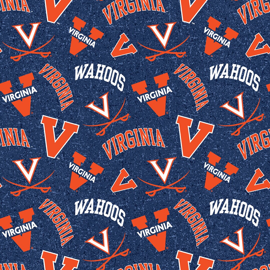 Virginia Cavaliers 100% Cotton Fabric - Officially Licensed Fabric - 1/ ...