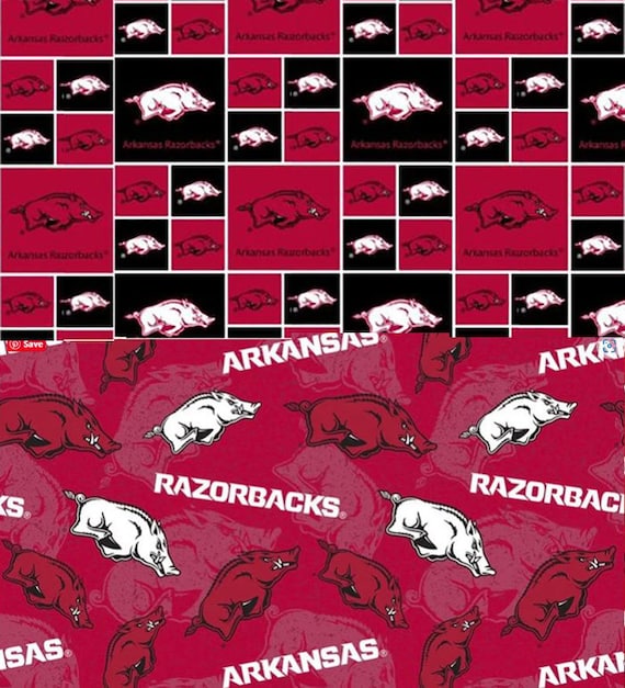 Arkansas Razorbacks 100% Cotton Fabric Officially Licensed - Etsy