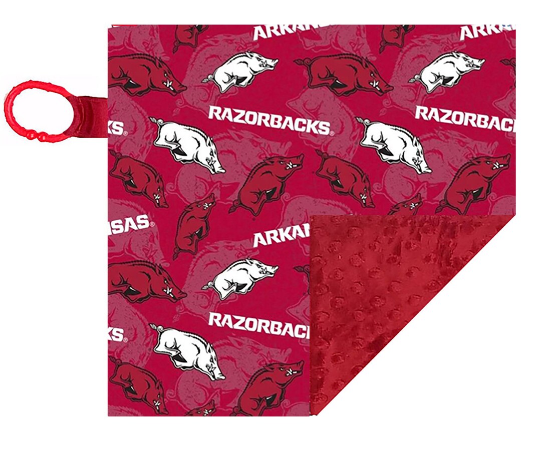 Arkansas Razorbacks Officially Licensed 10" X 10" Baby Crinkle Minky ...