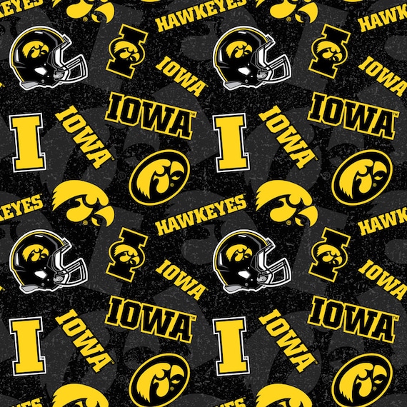 Iowa Hawkeyes 100% Cotton Fabric Officially Licensed Fabric - Etsy