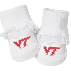 Virginia Tech Hokies Baby Toe Booties - Etsy