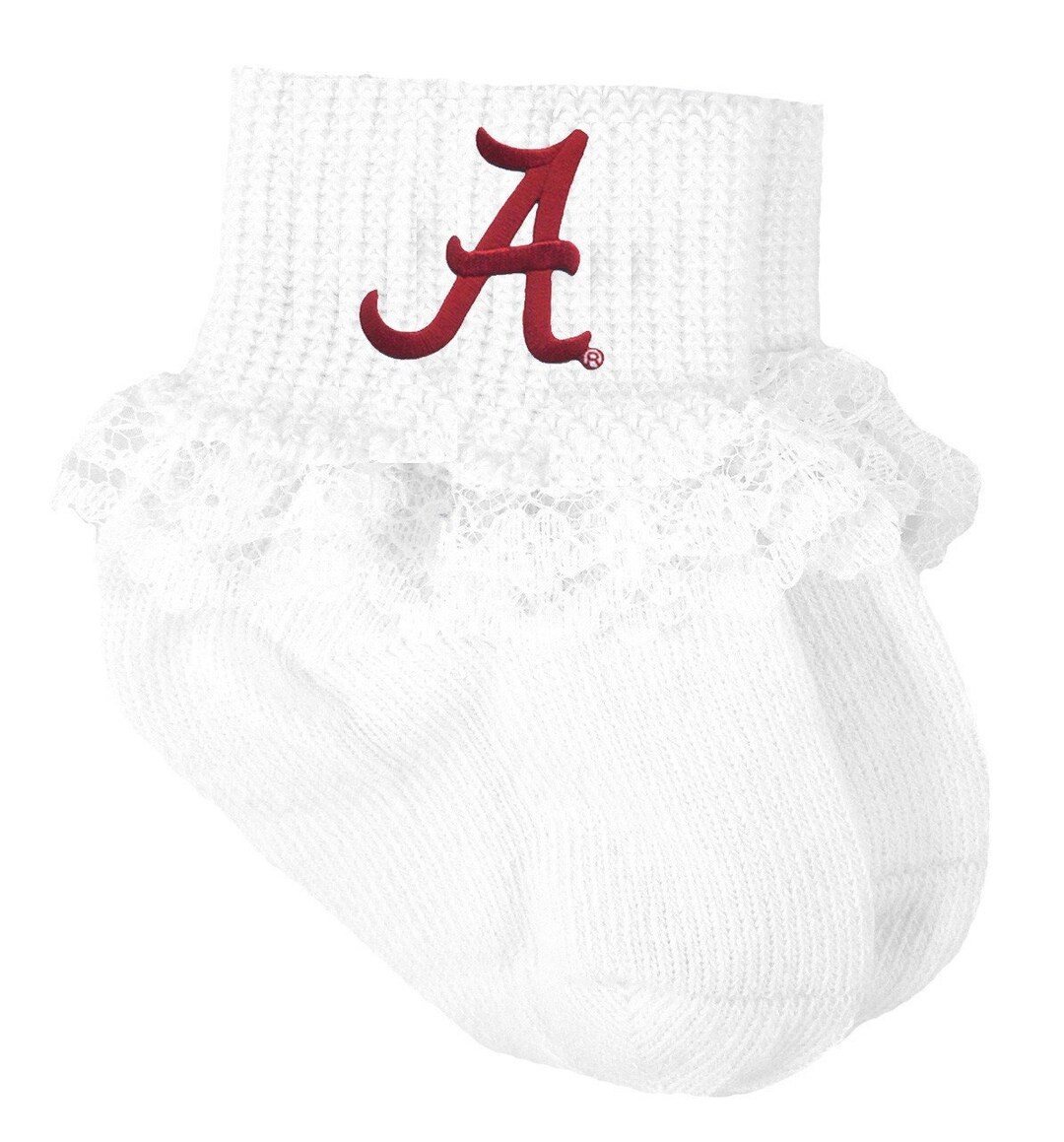 Alabama Crimson Tide Baby Socks With Lace - Etsy