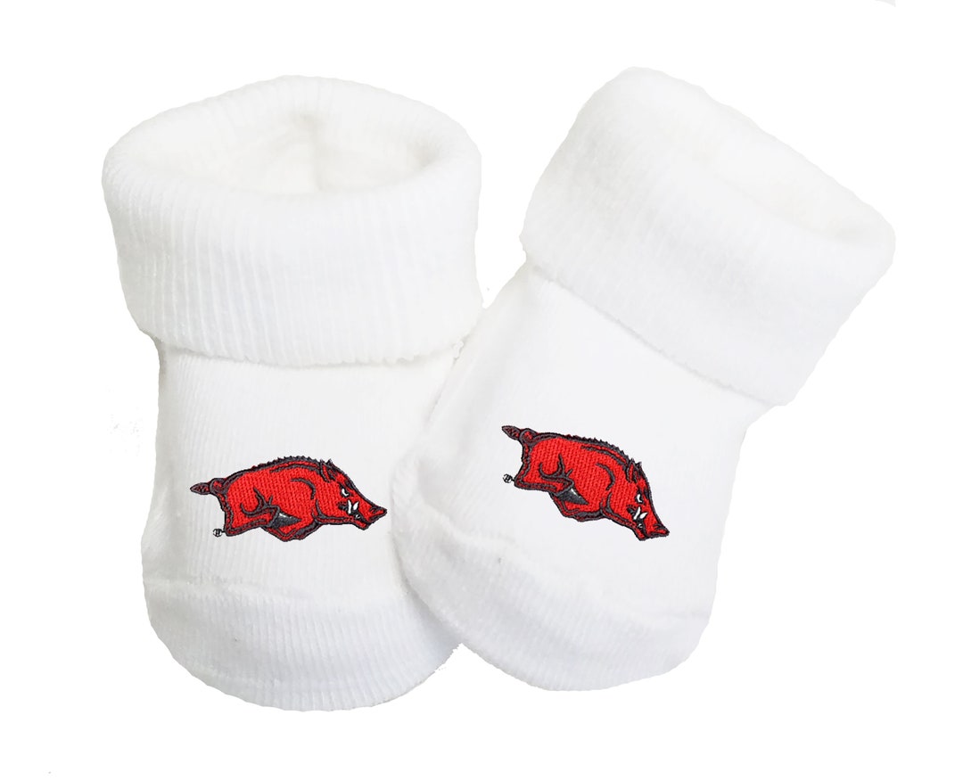 Arkansas Razorbacks Baby Toe Booties - Etsy