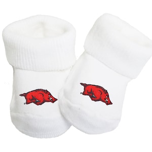 Arkansas Razorbacks Baby Toe Booties - Etsy
