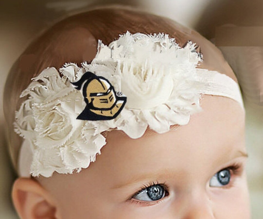 UCF Central Florida Knights Baby/ Toddler Shabby Flower Hair Bow ...
