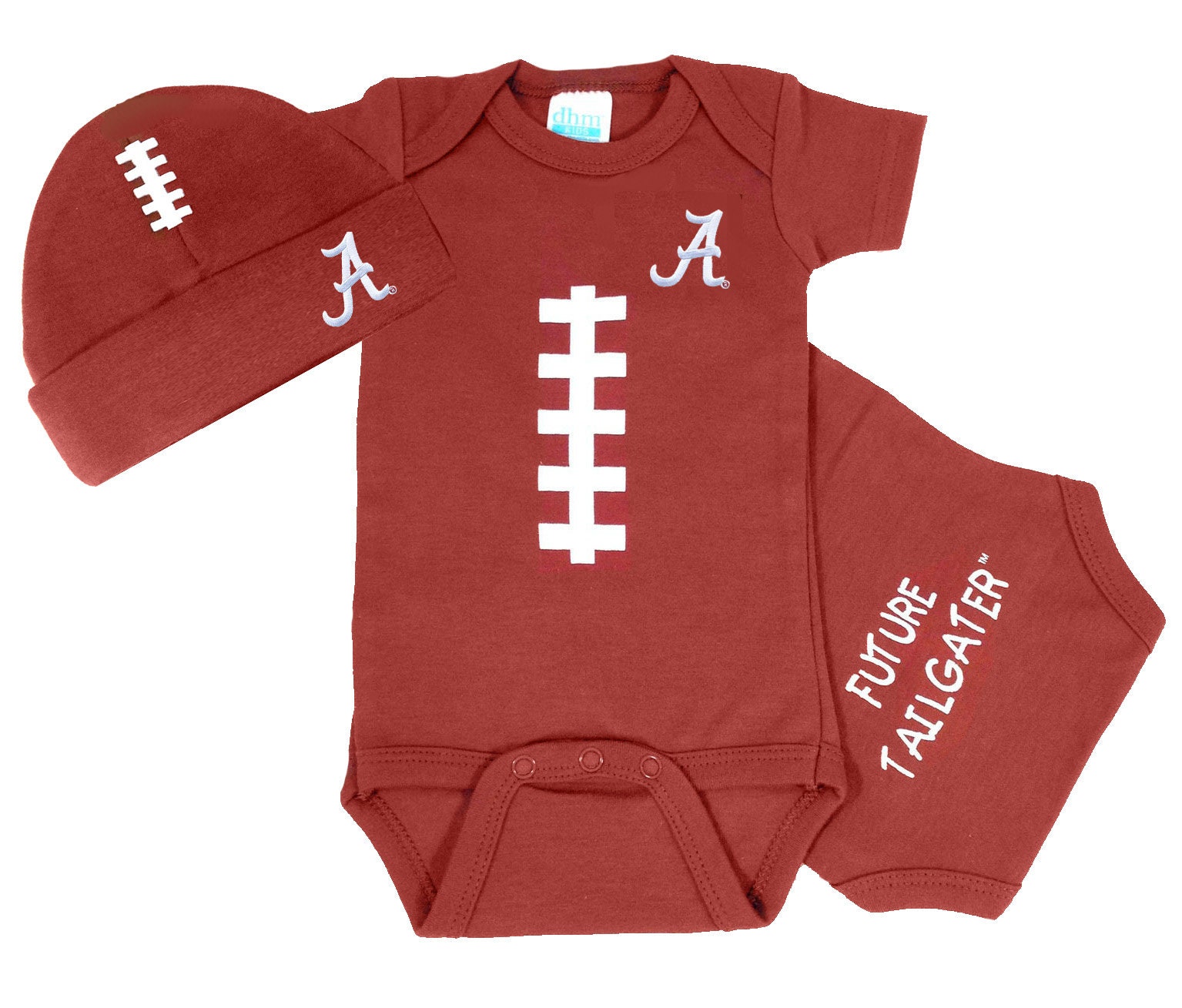 Alabama Crimson Tide Baby Football Bodysuit & Football Cap Set - Etsy