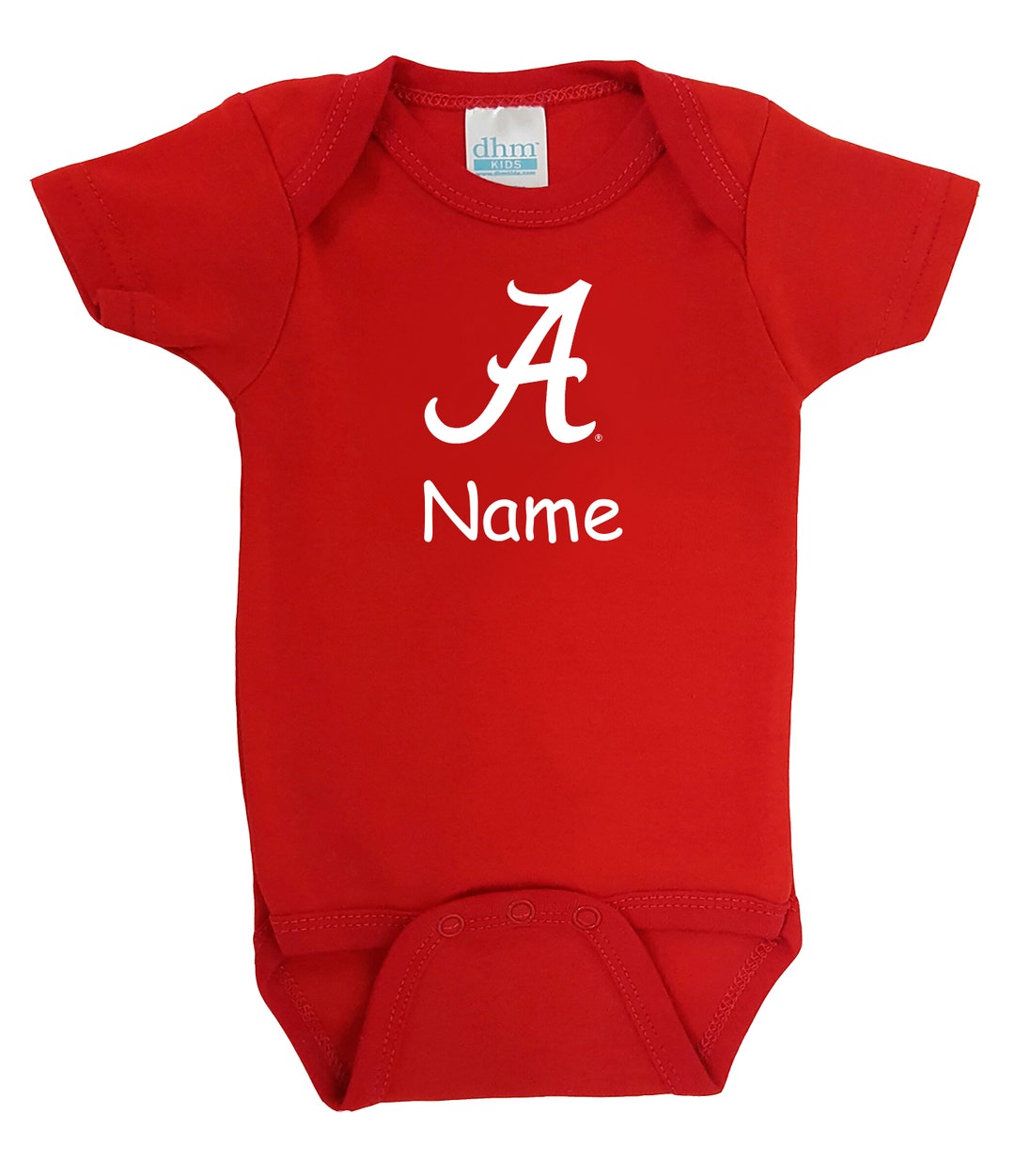 Alabama Crimson Tide Personalized Color Baby Bodysuit - Etsy