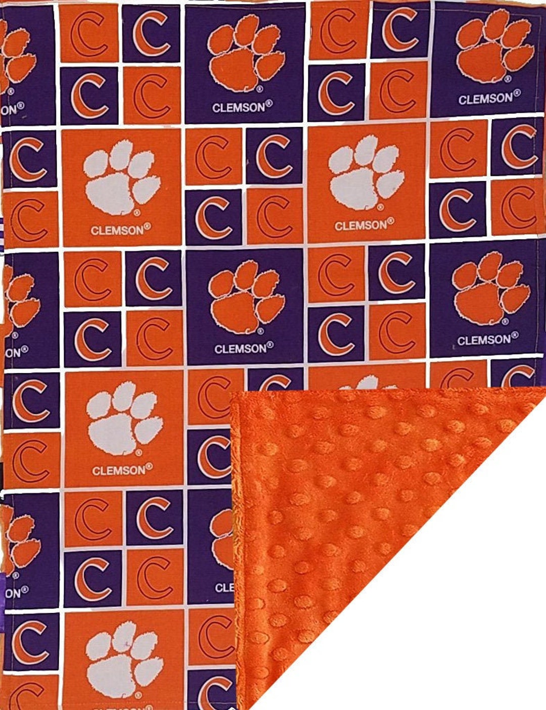 Clemson Tigers Officially Licensed Minky Blanket - Etsy