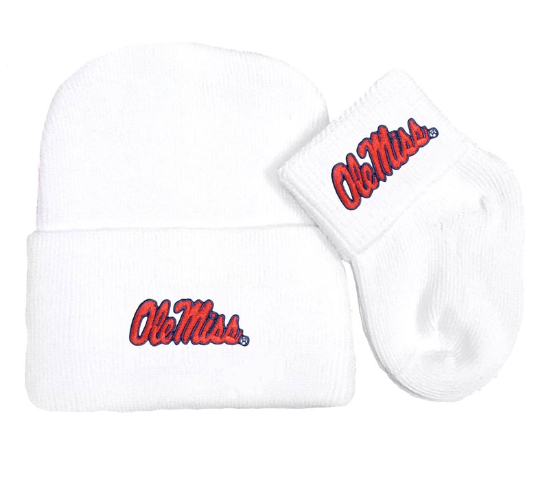 Mississippi Ole Miss Rebels Newborn Baby Knit Cap and Socks - Etsy