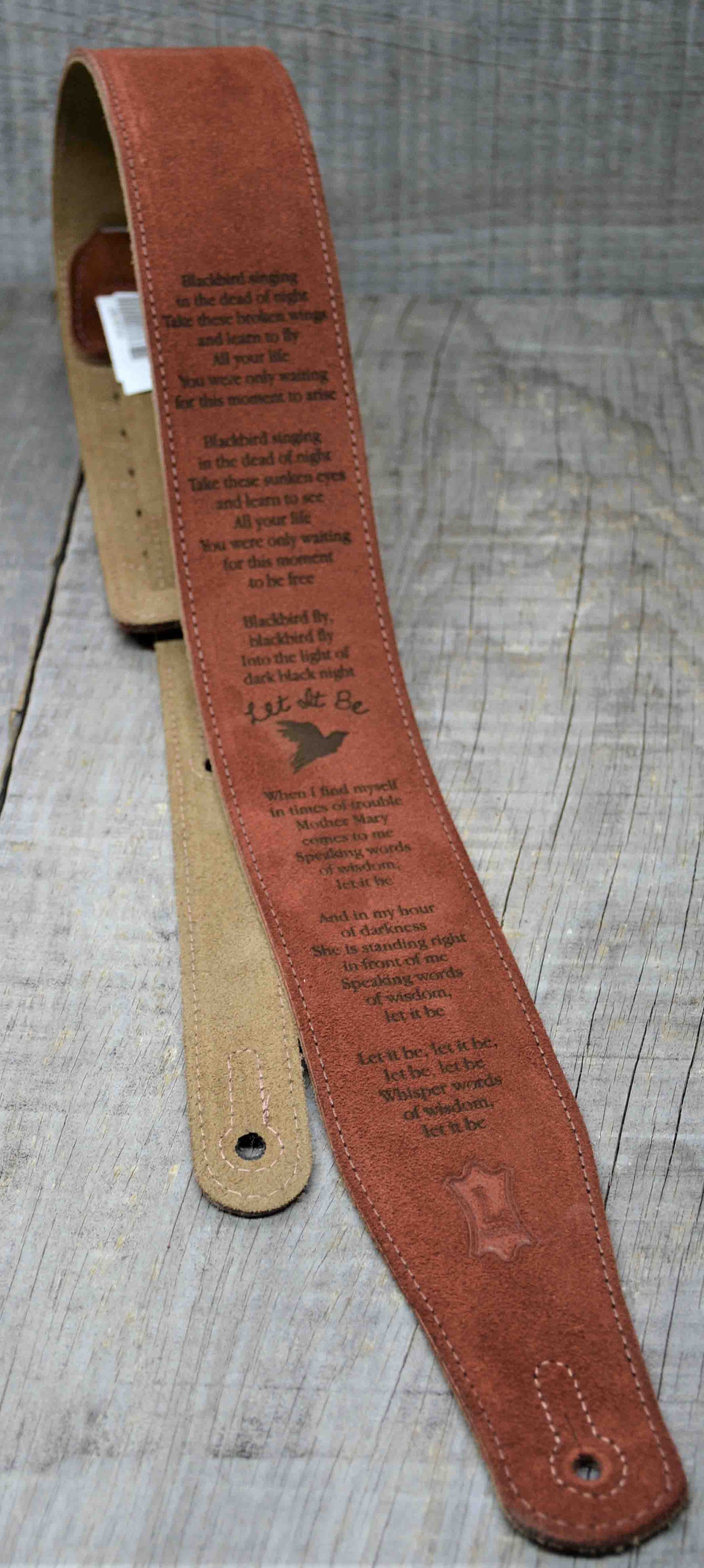 Custom Engraved Suede Guitar Straps Custom Guitar Straps | Etsy