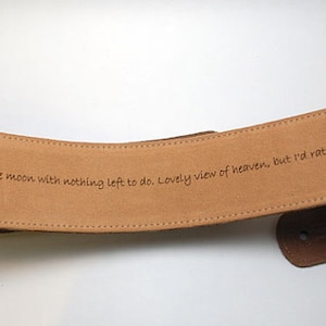 Custom Engraved Suede Guitar Straps, Custom Guitar Straps, Guitar ...