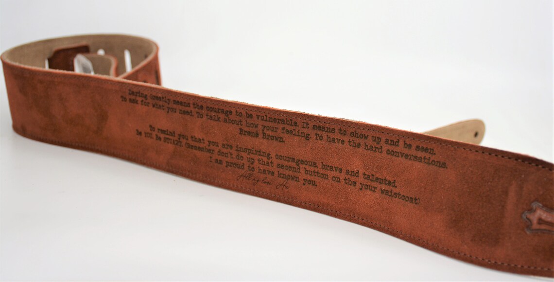Custom Engraved Suede Guitar straps custom guitar straps | Etsy