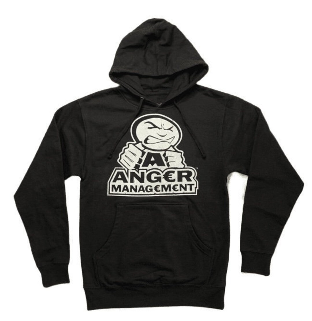 ANGER MANAGEMENT Lifestyle Iconic Logo Hooded Sweatshirt | Black ...