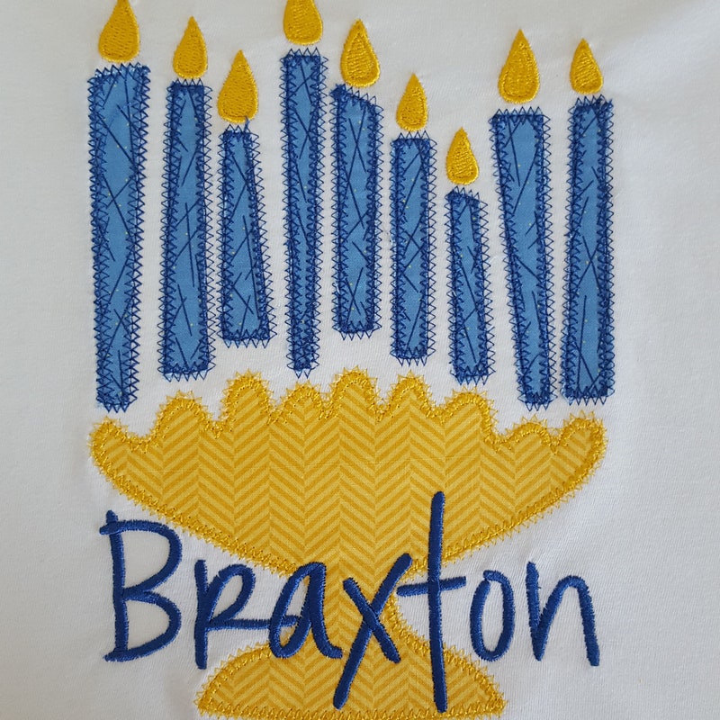 Menorah Applique - Etsy