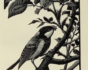 Bird Woodcut | Etsy