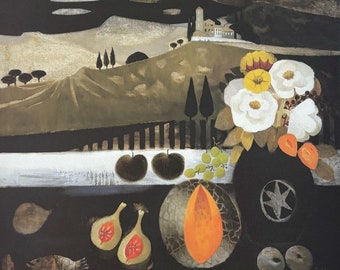 Vintage Mary Fedden Painting Print - Farndale Window - Mounted & Matted ...