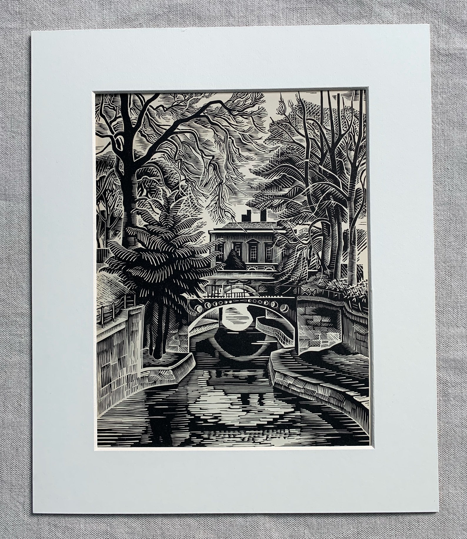 1951 Original Vintage Wood Engraving Print Winifred | Etsy