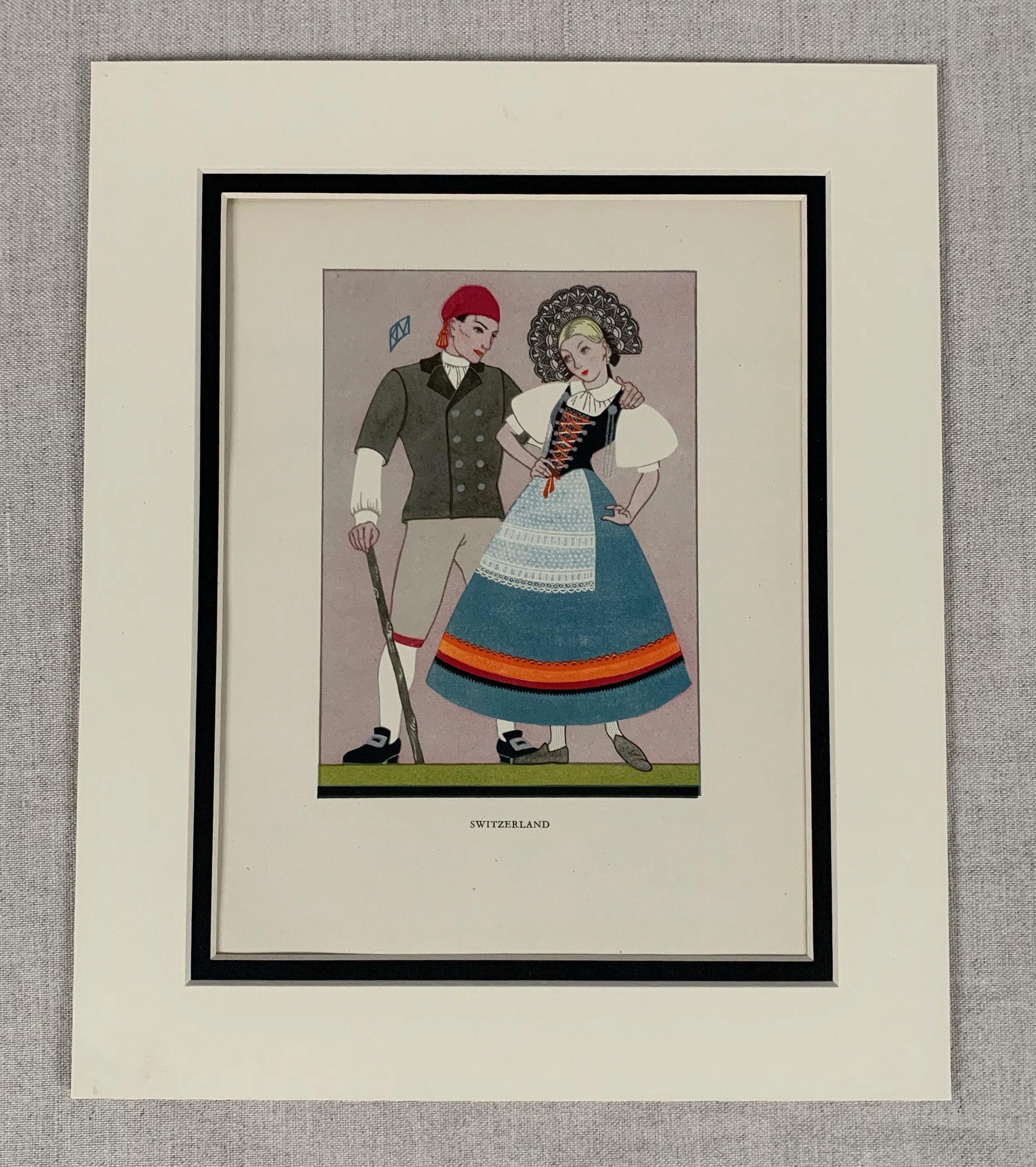 Original 1931 Vintage Coloured Lithograph Print Traditional - Etsy UK