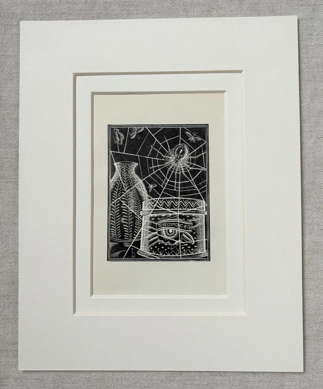 1925 Original Vintage Alan Bold Woodcut Illustration Print - Spider ...