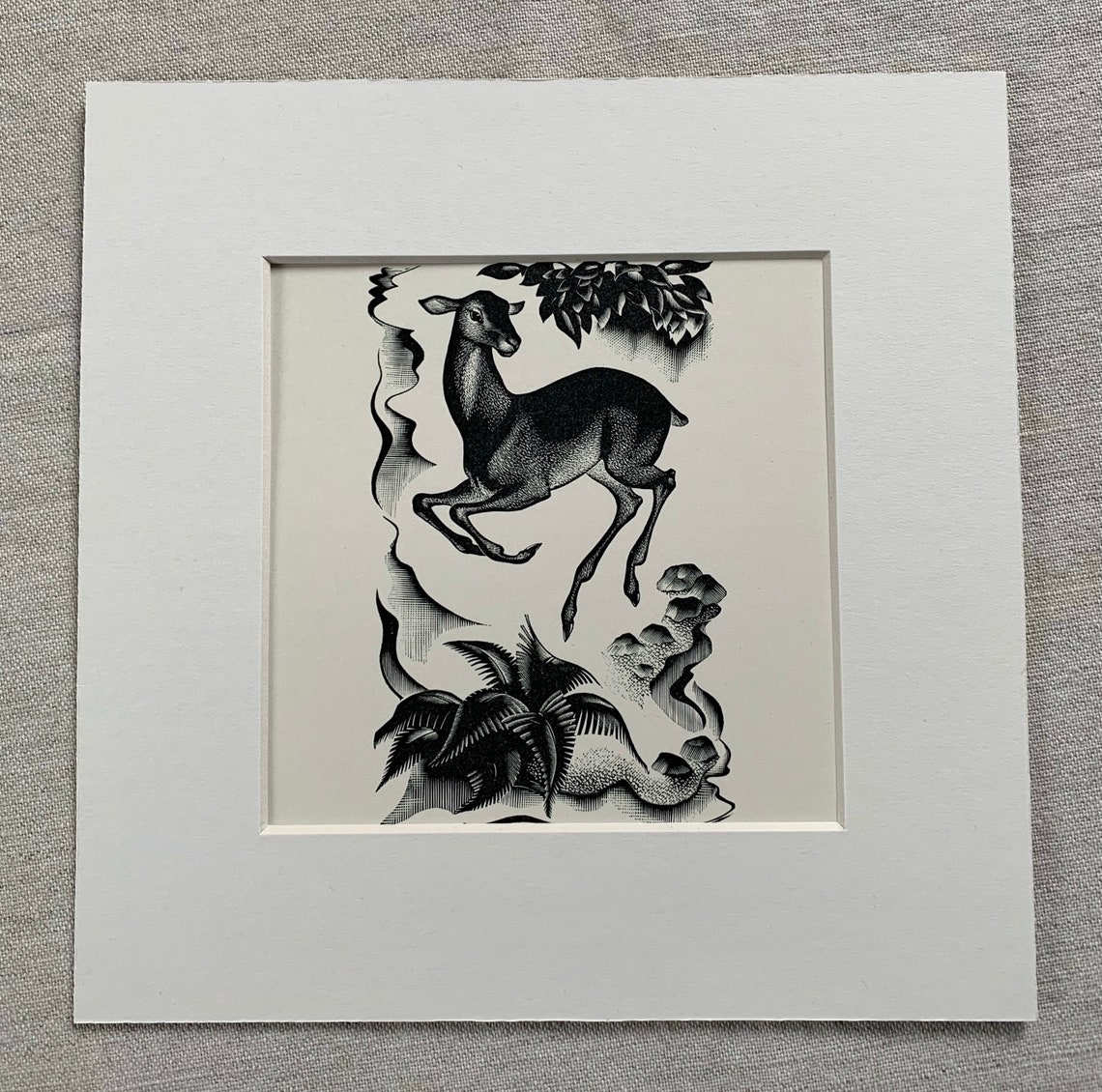 1936 Original Vintage Lithograph Wood Engraving Print of A Doe - Etsy UK