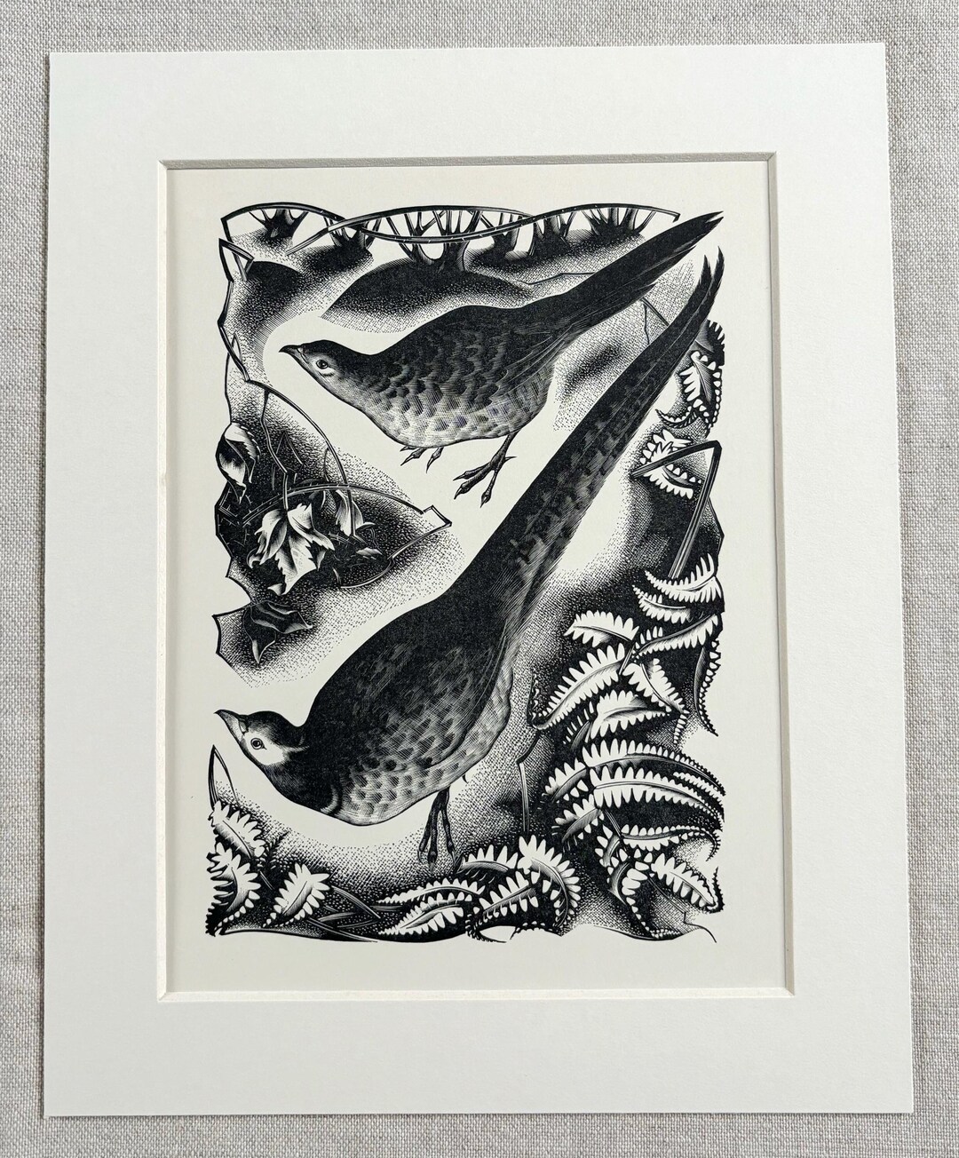 1936 Original Vintage Agnes Miller Parker Lithograph Wood Engraving ...