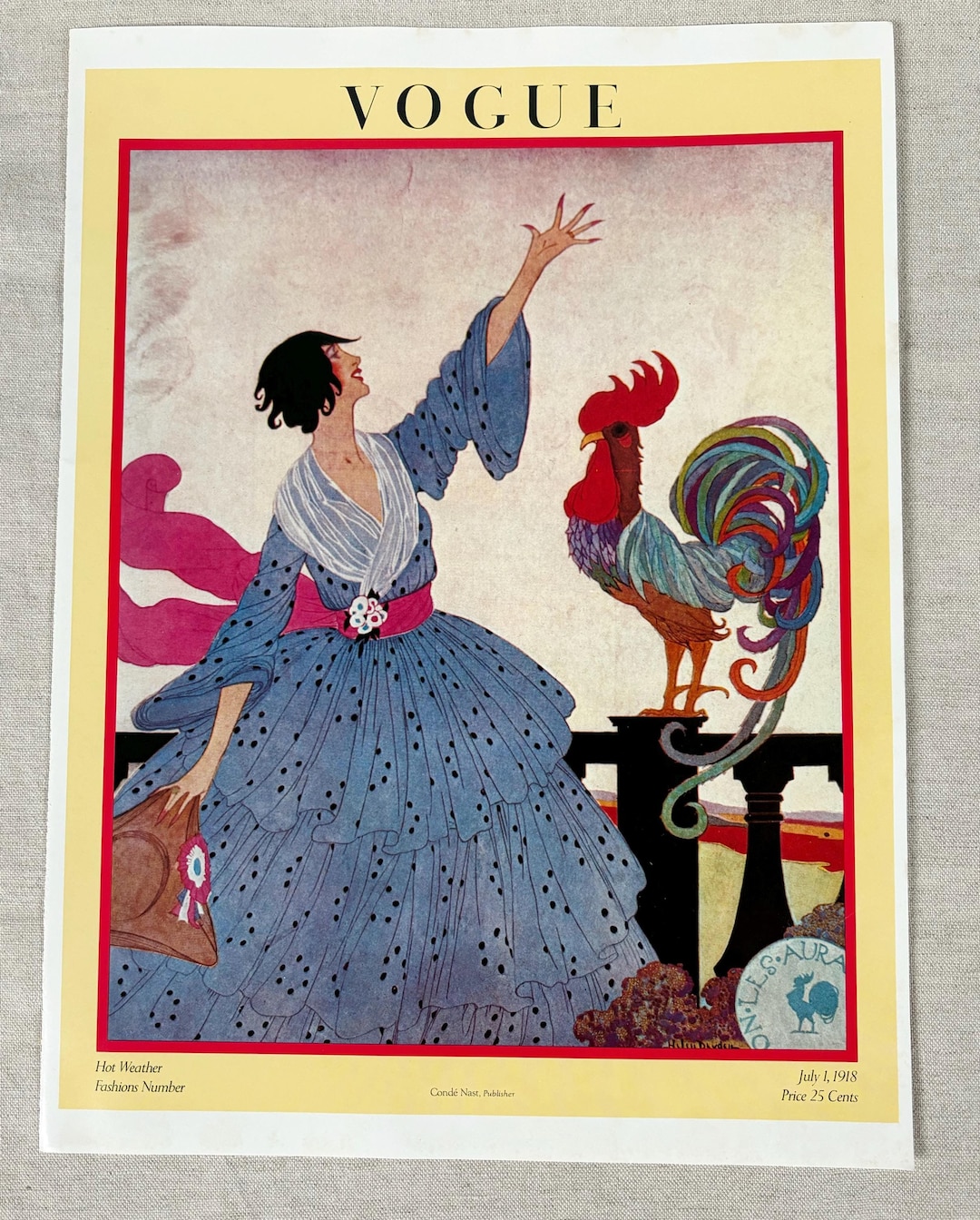 Original Vintage Vogue Cover Poster Print - 1975 - 15.25 X 11.25 Inches ...