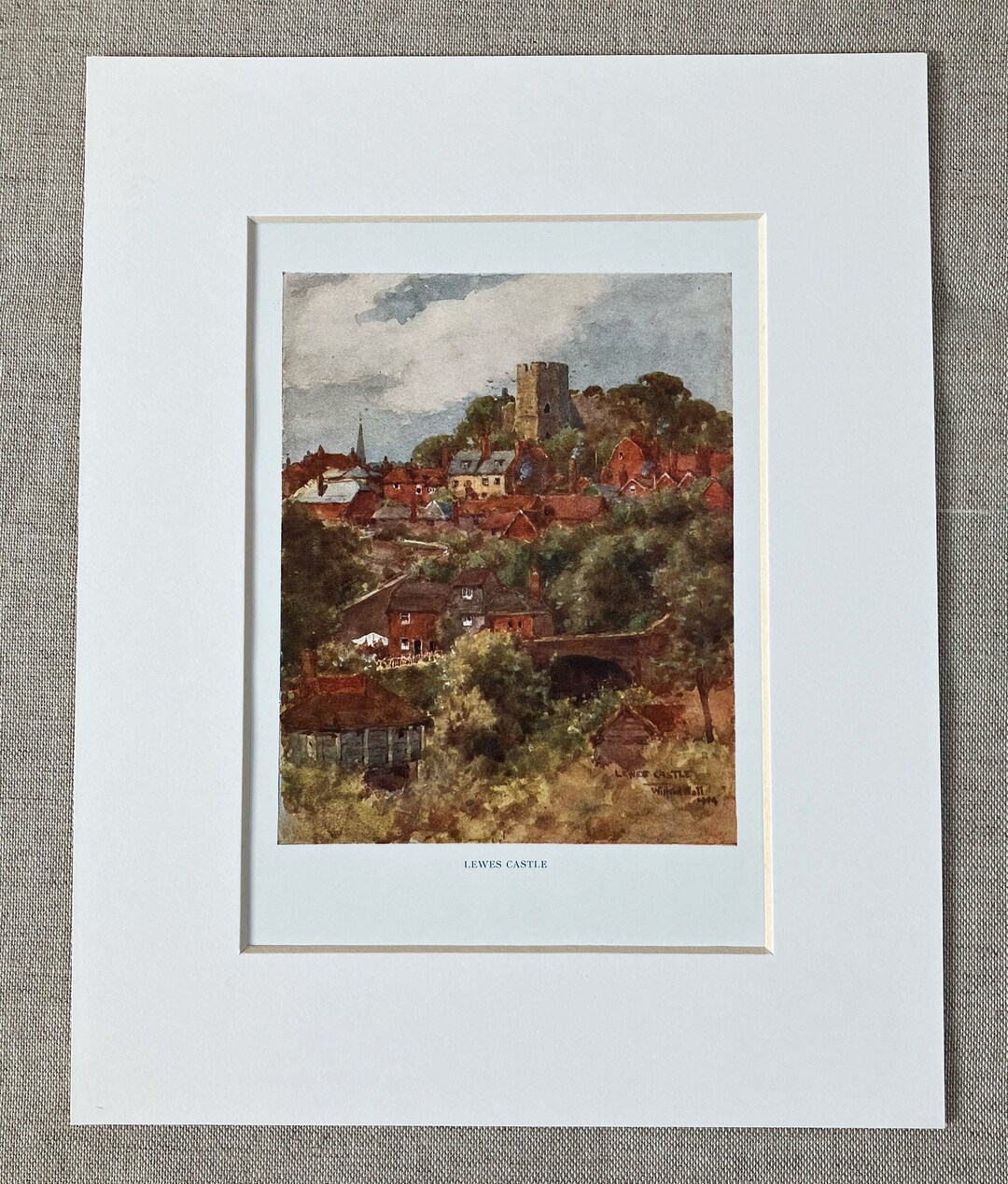 1920 Original Vintage Print of A Watercolour Painting by Wilfrid Ball ...